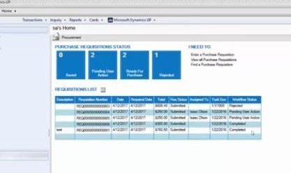 Part 3 - Requisition & Order Workflows in Dynamics GP (Great Plains)