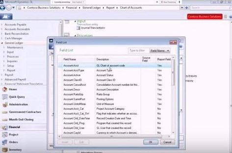 Part 2 – Latest Reporting Features in New Dynamics SL (Solomon) 2015