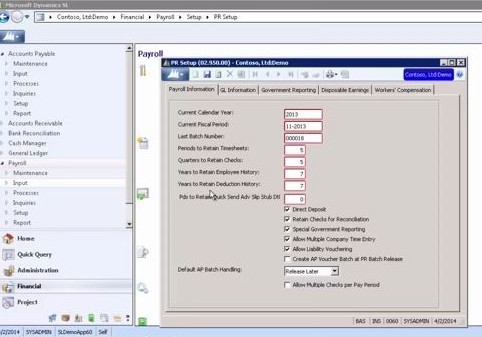 Setting Up the Payroll Module for Microsoft Dynamics SL (Solomon)
