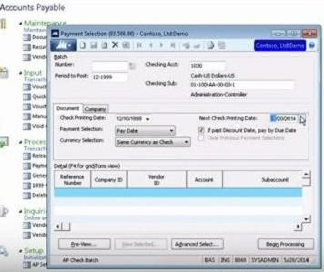 Part 3 – Payments: Using Dynamics SL (Solomon) Accounts Payable Module
